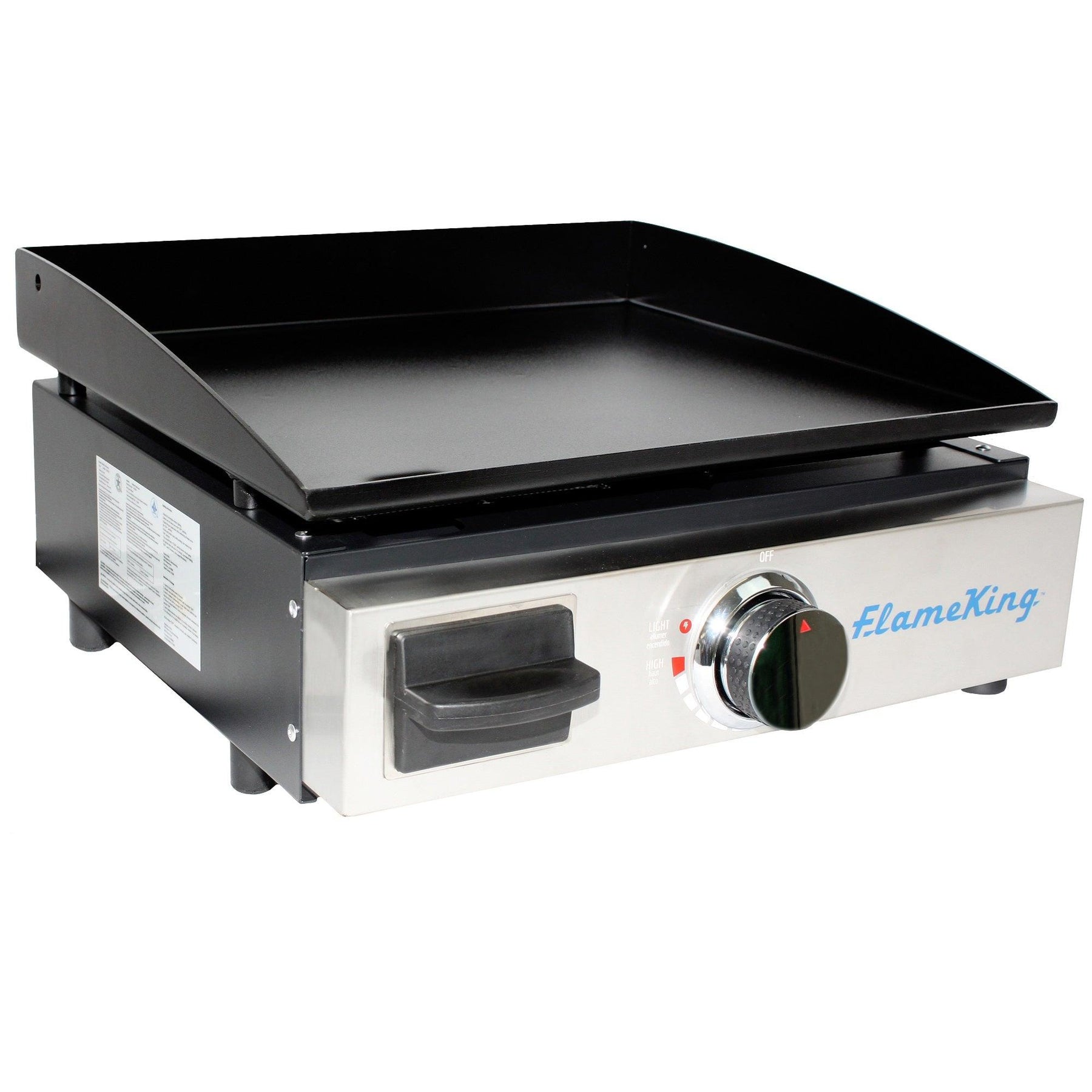 Flame King 17" RV Griddle – Portable LP Propane Flat Top with Regulato ...