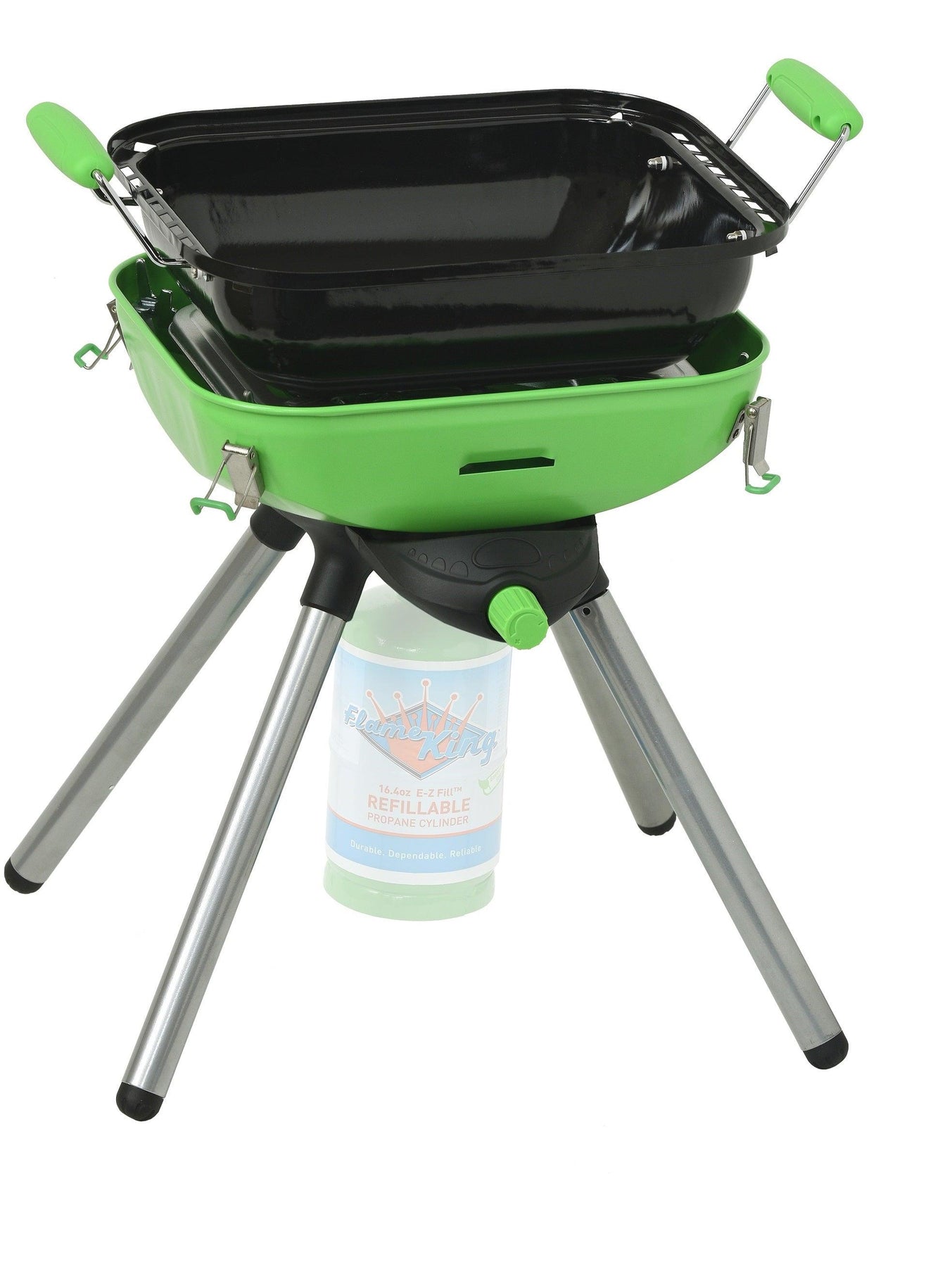 Flame King 5-in-1 Portable BBQ Grill Camp Stove – Multi-Function Propa ...