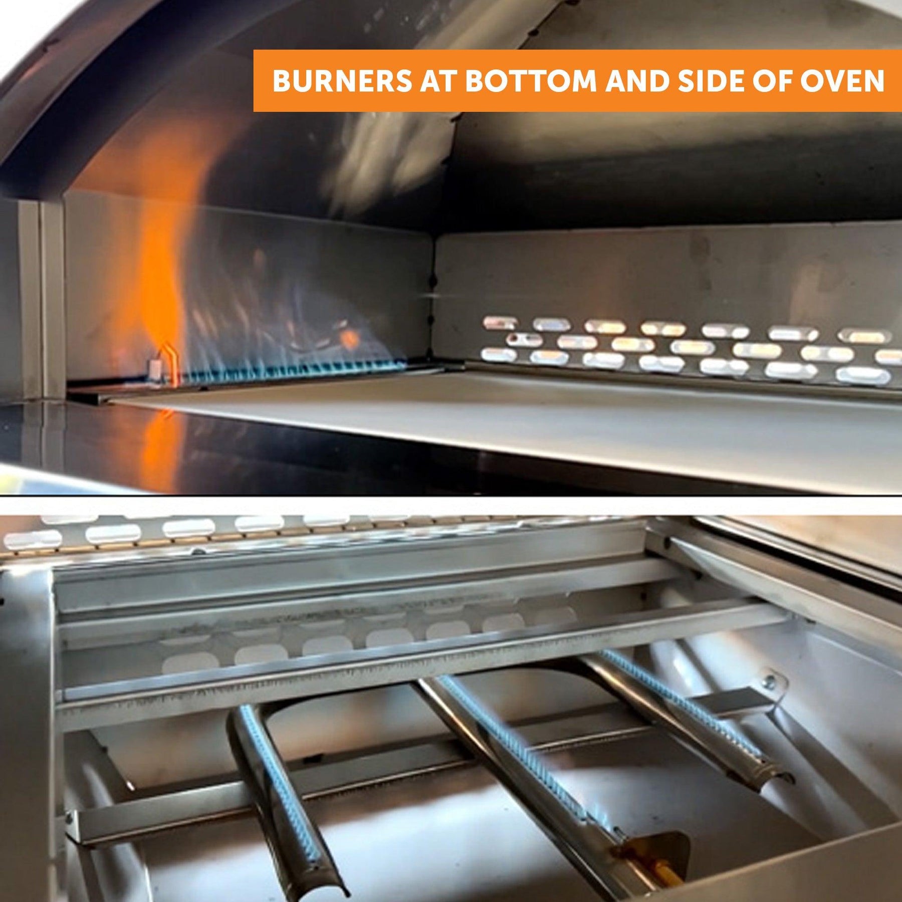 Flame King Outdoor Portable Stainless Steel Propane Pizza Oven Gas Wit ...