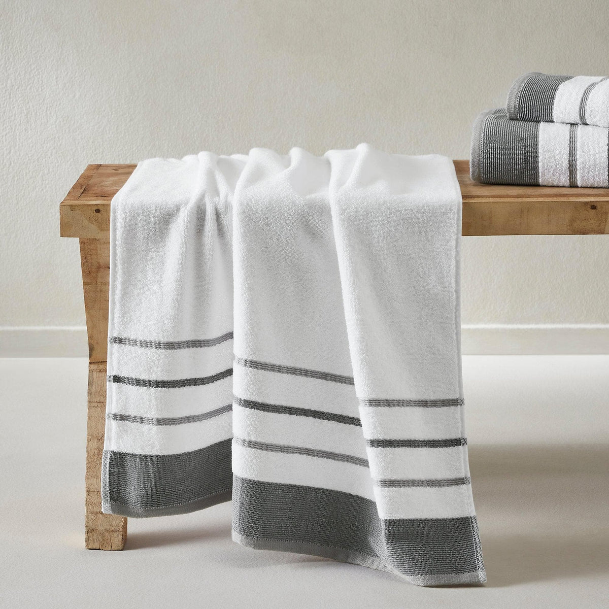 Decorative Cotton Stripe Bath Towel Set - Noelle Collection – Shop ...